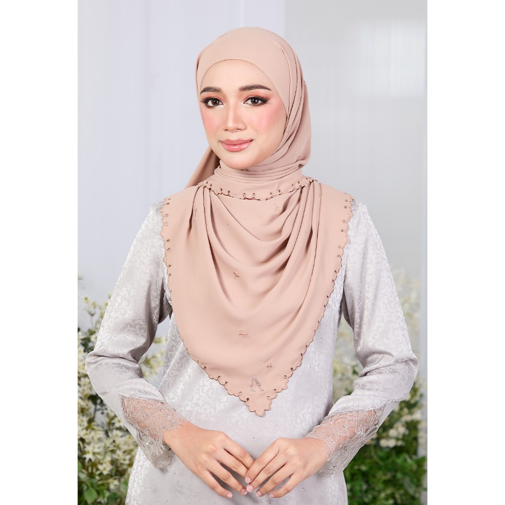 Ariani Shawl Zarra Plain Embroidery | Shopee Malaysia
