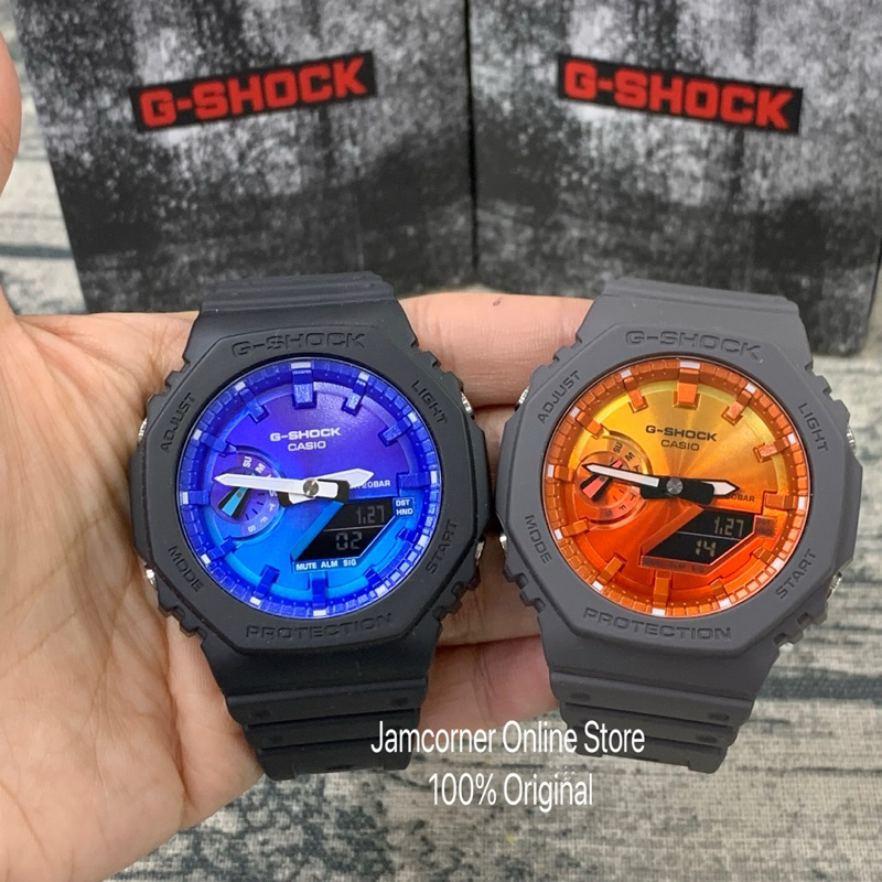 100% ORIGINAL CASIO G-SHOCK GA-2100FL-1A/GA-2100FL-8A Fiery and bold ...