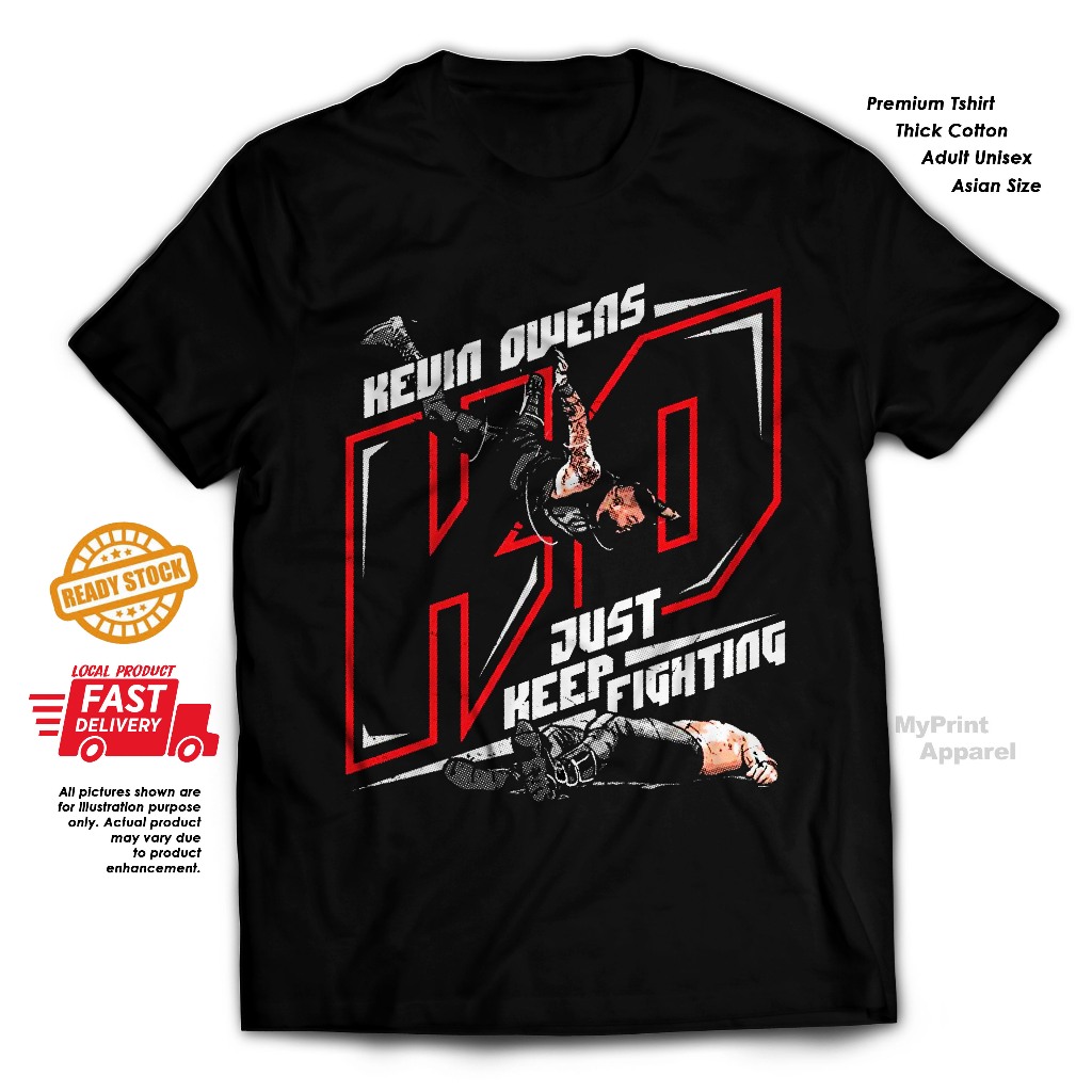Kevin Owens wrestling wwe cotton tshirt | Shopee Malaysia