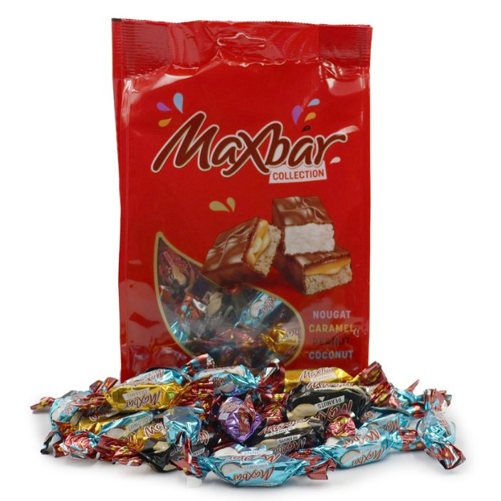 MAXBAR COLLECTION, ASSORTED BARS WITH CARAMEL, PEANUT, COCONUT AND NOUGAT {250G ,430G} Rich ...