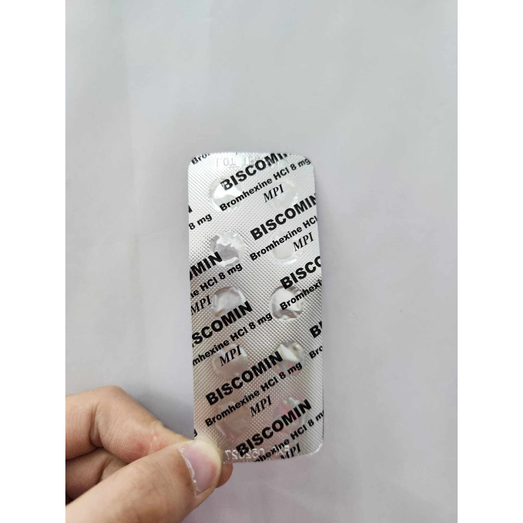 Biscomin Bromhexine HCI 8mg tablet , ubat cair kahak (Exp December 2027 ...