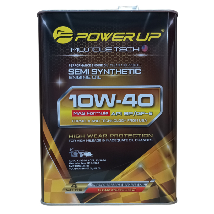 PETROL ENGINE OIL - Power Up Muscle Tech Semi Synthetic 10W-40 MAS ...
