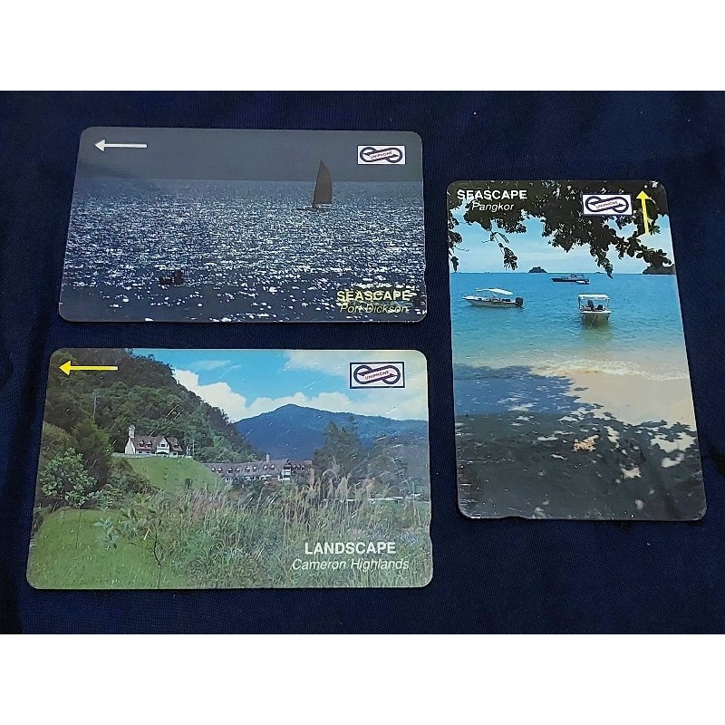 Old Phone Card - Port Dickson, Cameron Highlands, Pangkor - 3 pcs ...