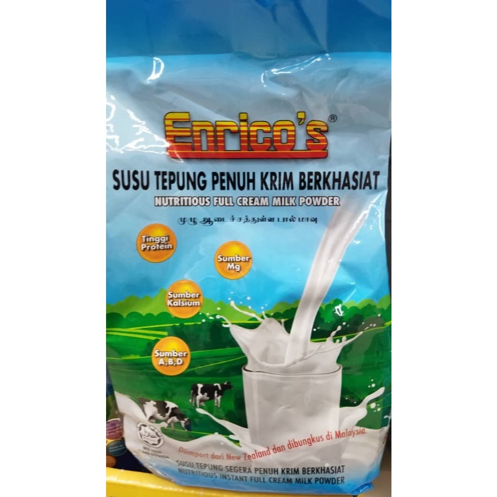 550g Enrico's Nutritious Full Cream Milk Powder (Susu Tepung Penuh Krim ...