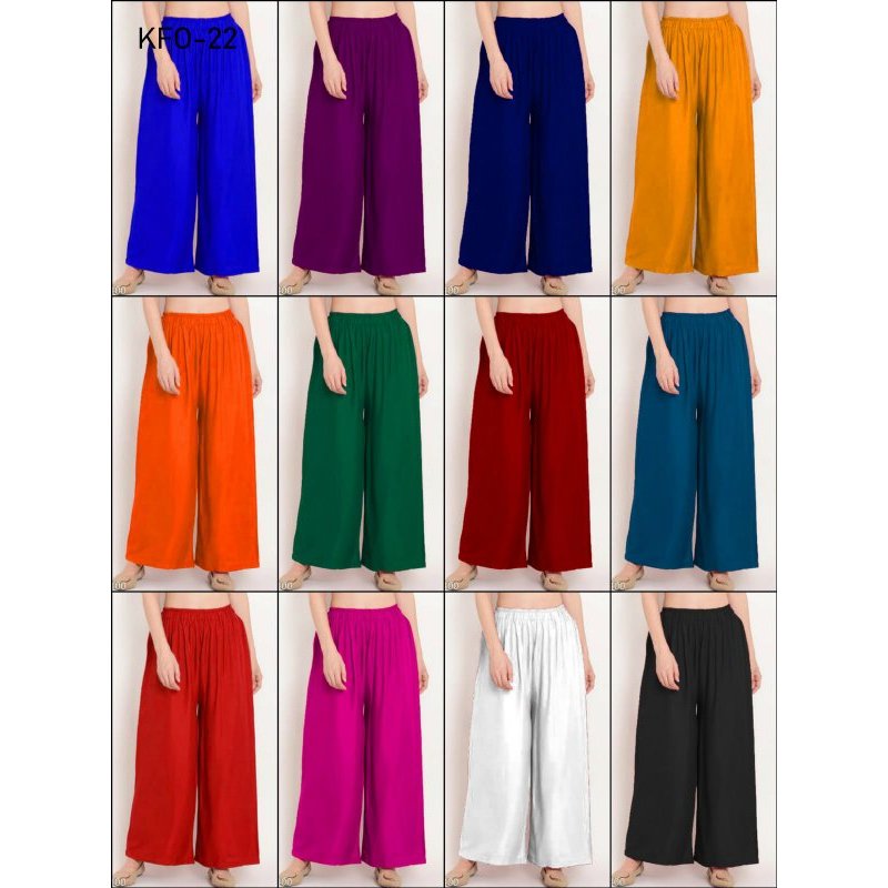 (XS TO 10XL) Super Hit Rayon Palazzo Pants KFO-22 | Shopee Malaysia