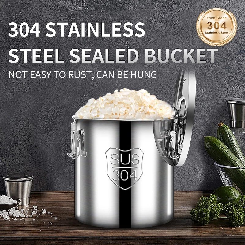 Stainless Food Storage Dispensers food rice storage container against ...