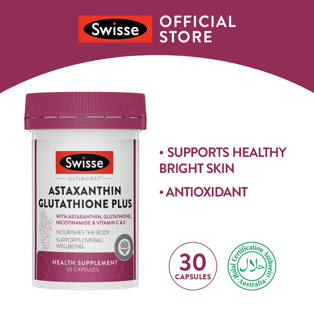 Swisse Ultiboost Astaxanthin Glutathione Plus 30 Caps | Shopee Malaysia