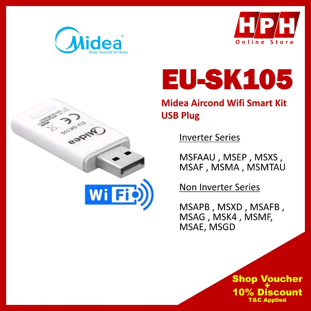 Midea Air Conditioner WIFI Dongle Connect Smart Kit Adapter EU-SK105 ...