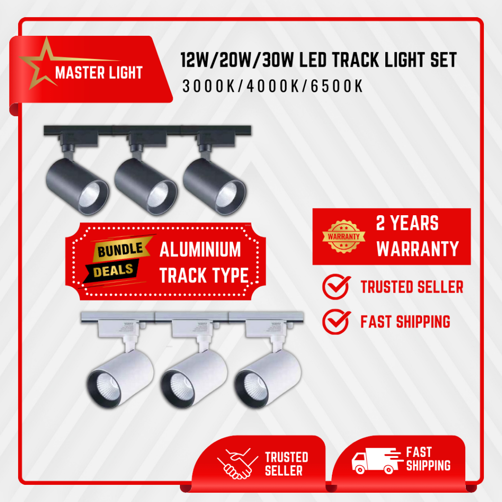 LED COB TRACK LIGHT COMBO SET/BUNDLE SET WITH ALUMINIUM TRACK RAIL ...