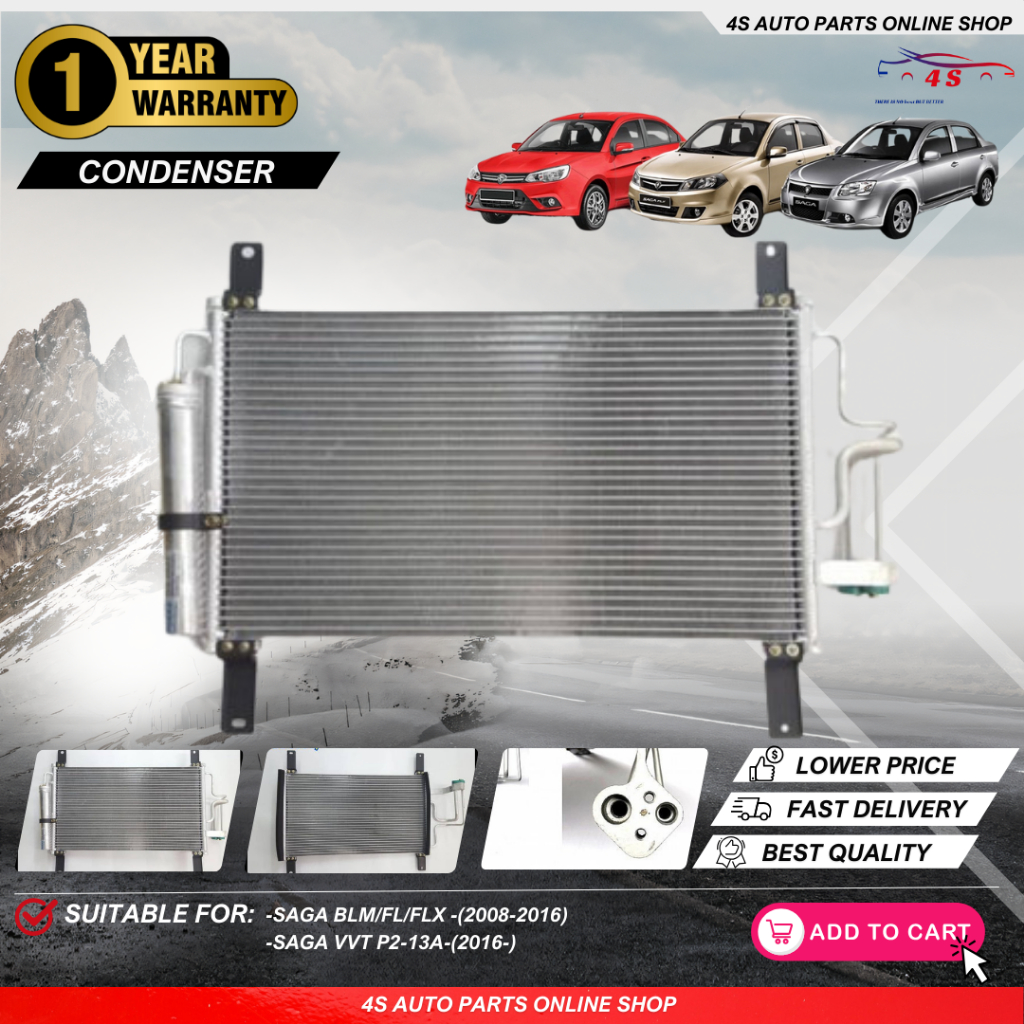 1 YEAR WARRANTY PROTON SAGA BLM / FLX NEW CONDENSER AIR COND | Shopee ...