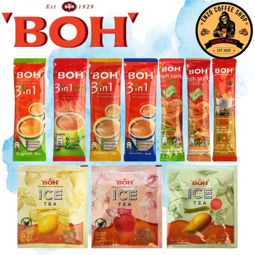 BOH TEA 3IN1 (LOOSE PACK/SACHET) INSTANT TEA SACHET - ORIGINAL, CARAMEL ...