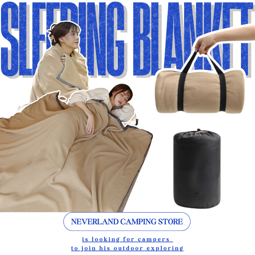 Fleece Sleeping Bag Camping Blanket Warm Lightweight Bed Tilam Selesa ...