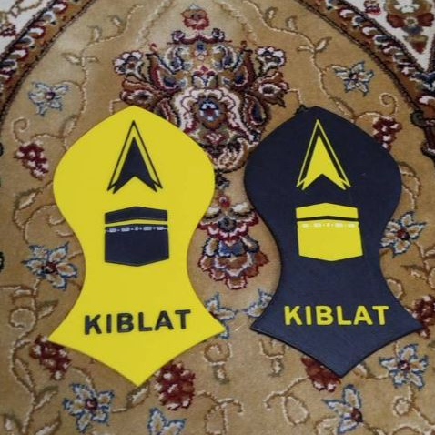 Penanda Kiblat Kaabah / Penunjuk Arah Kiblat 3D / Solat Qiblat Sign ...