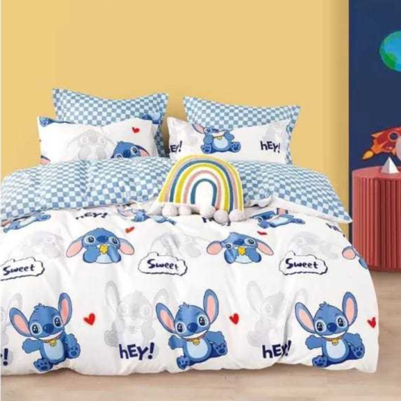 Cadar Kartun Stitch Cartoon Disney Bedsheet Tilam Queen King 5in1 ...