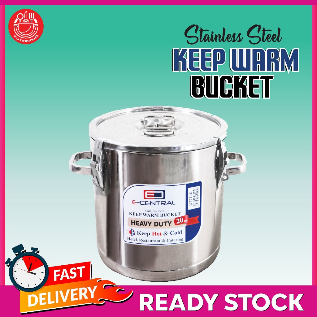 MAS Stainless Steel Keep Warm Bucket / 保温桶/Periuk Warmer | Shopee Malaysia