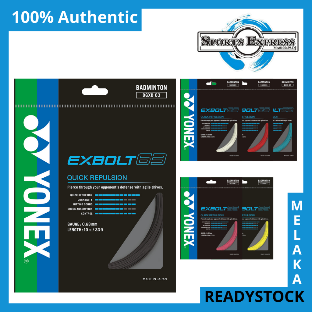 Yonex Badminton String Exbolt 63 Tali Raket [100% Authentic] -Sports ...