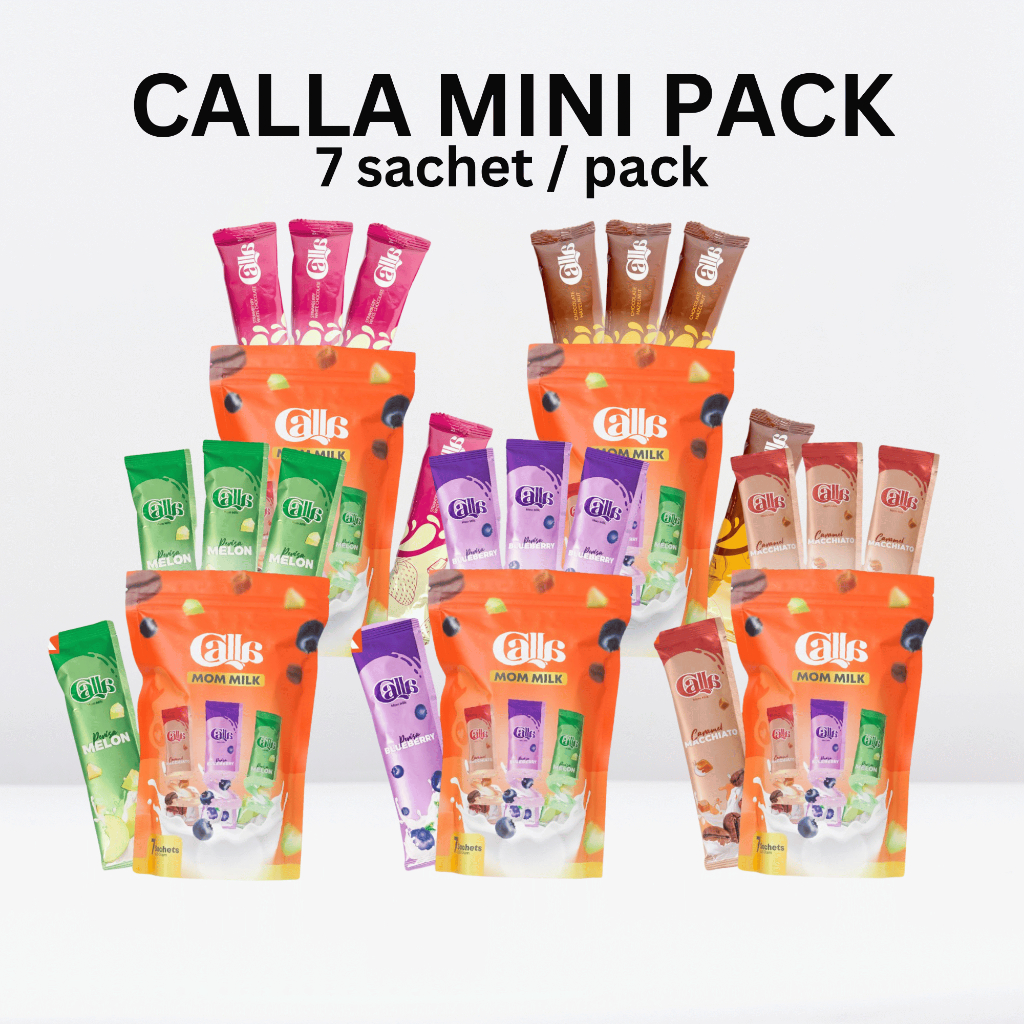 [MINI PACKS] Calla Mom Milk Mini Pack 7 Sachets (Melon / Blueberry ...
