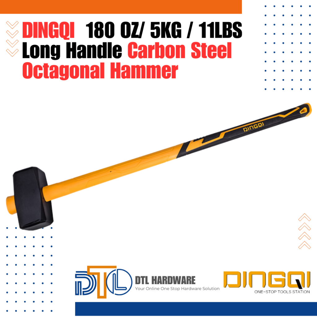 180 OZ/ 5KG / 11LBS Long Handle Carbon Steel Octagonal Hammer | Shopee ...