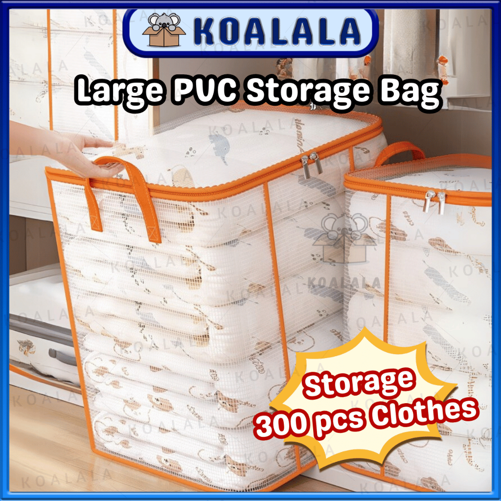【330L】Mega Large Transparent Storage Bag Comforter Storage Blanket Bag ...