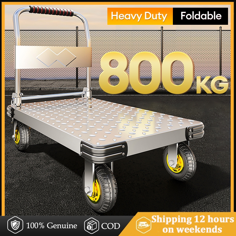 Trolley Heavy Duty Troli Barang Foldable Trolley Iron PVC 150-1300KG 推车 ...