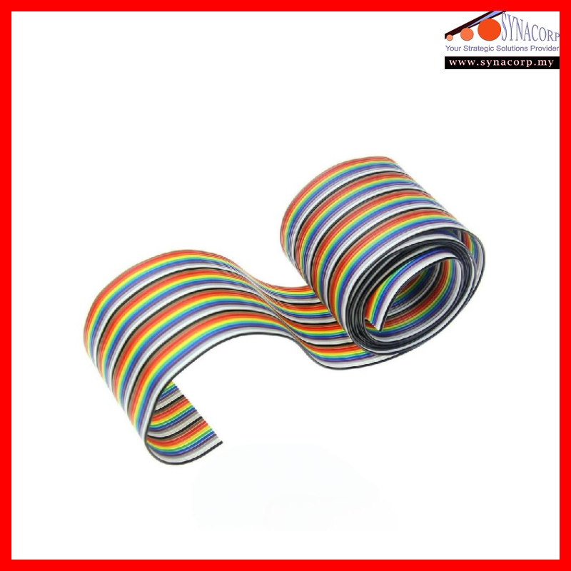 1M/5M Ribbon / Rainbow / Dupont Cables 10-Way 20-Way 1Meter | Shopee ...