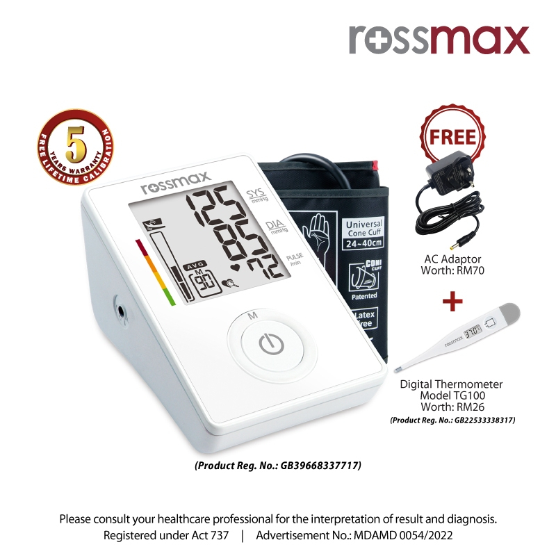 Rossmax Automatic Blood Pressure Monitor Arm Model CF155f | Shopee Malaysia