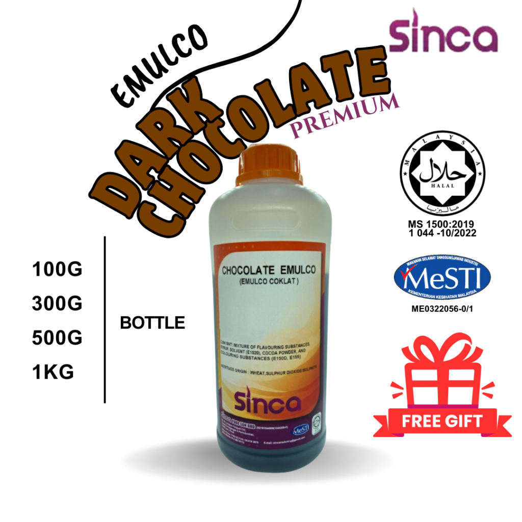 Emulco Coklat Gelap / Chocolate Emulco-Dark (Premium) 500g / 1kg | Gred ...