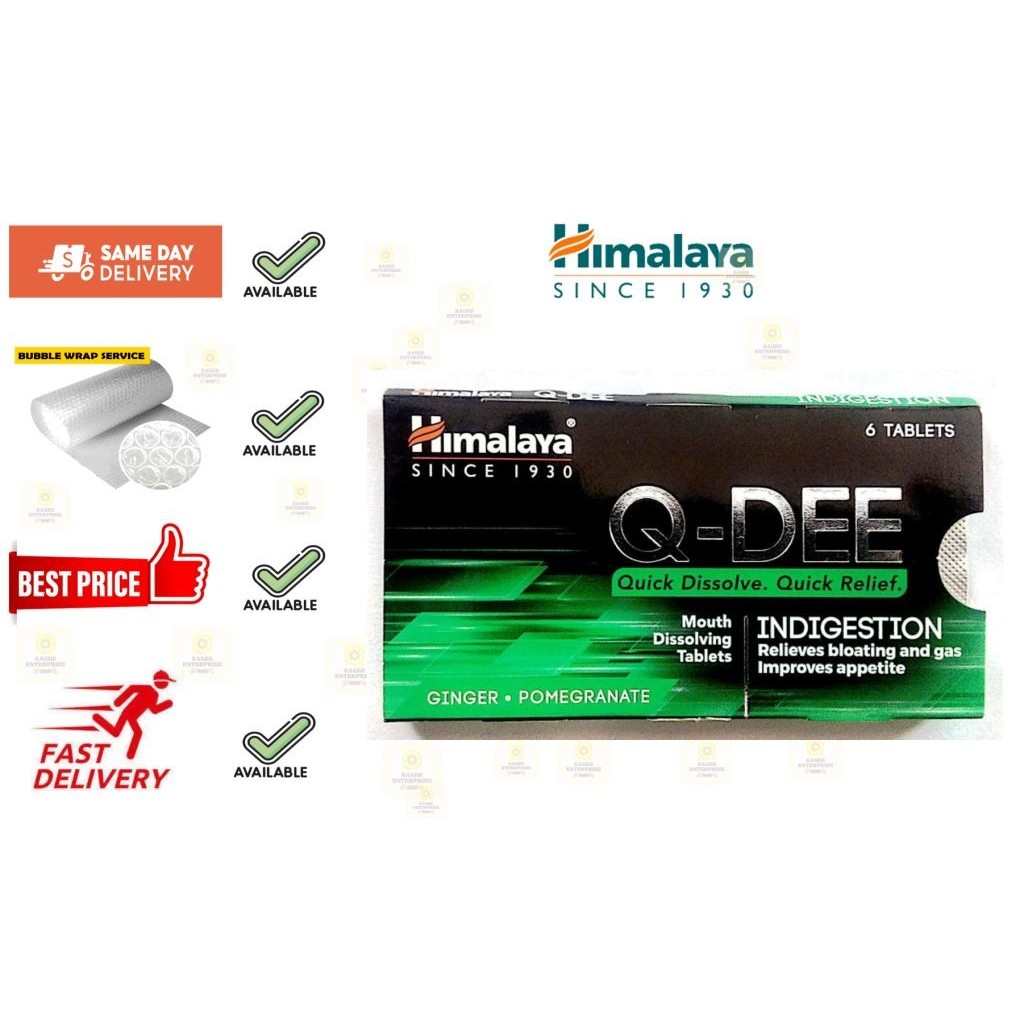 HIMALAYA Q-DEE Indigestion Tablets (Ginger, Pomegranate) | Shopee Malaysia