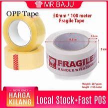 OPP Tape 48MM X 180Y CLEAR/FRAGILE Cellotape Salotape Transparent Clear ...