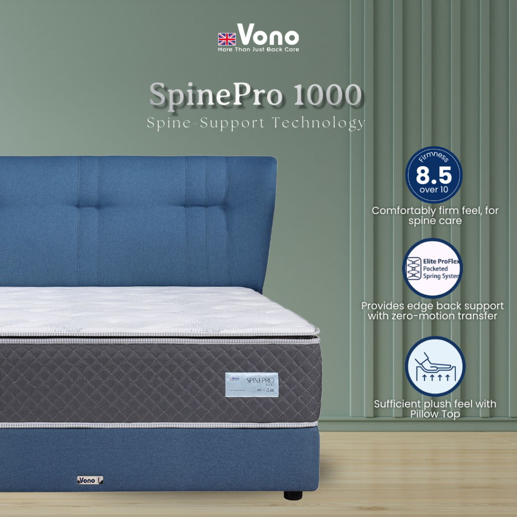 Vono SpinePro 1000 Mattress (Tilam Vono) | 15 years Warranty | Pocketed ...