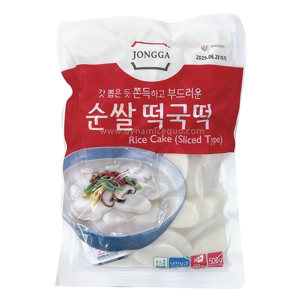 Jongga Rice Cake Sliced 500G HALAL Tteokbokki Topokki Korean Rice Cake ...