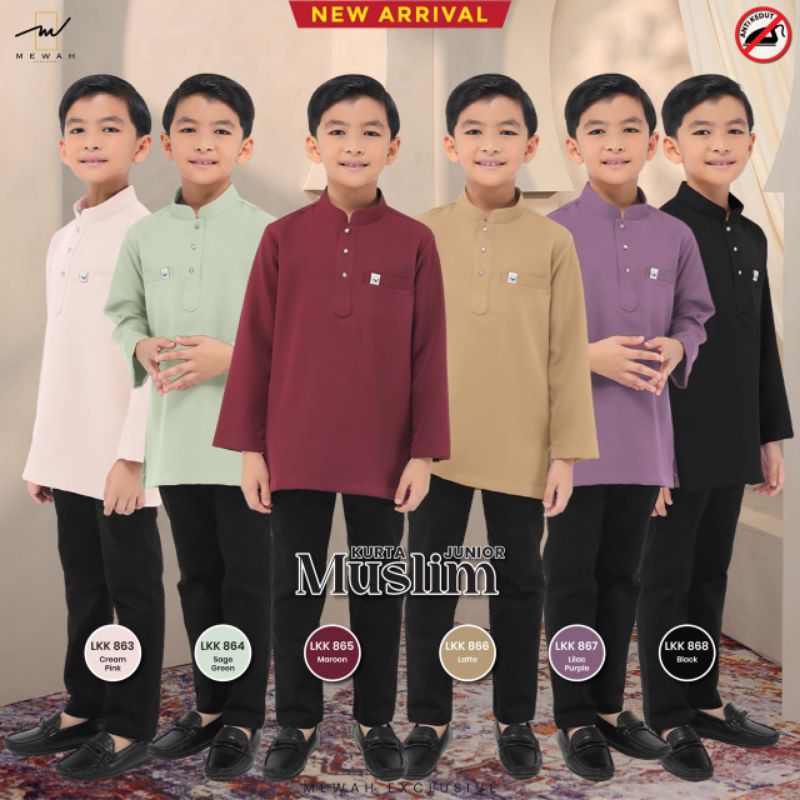 Baju Kurta Muslim Set Junior Baju Kurta Material Duchess Set Raya 2025 ...