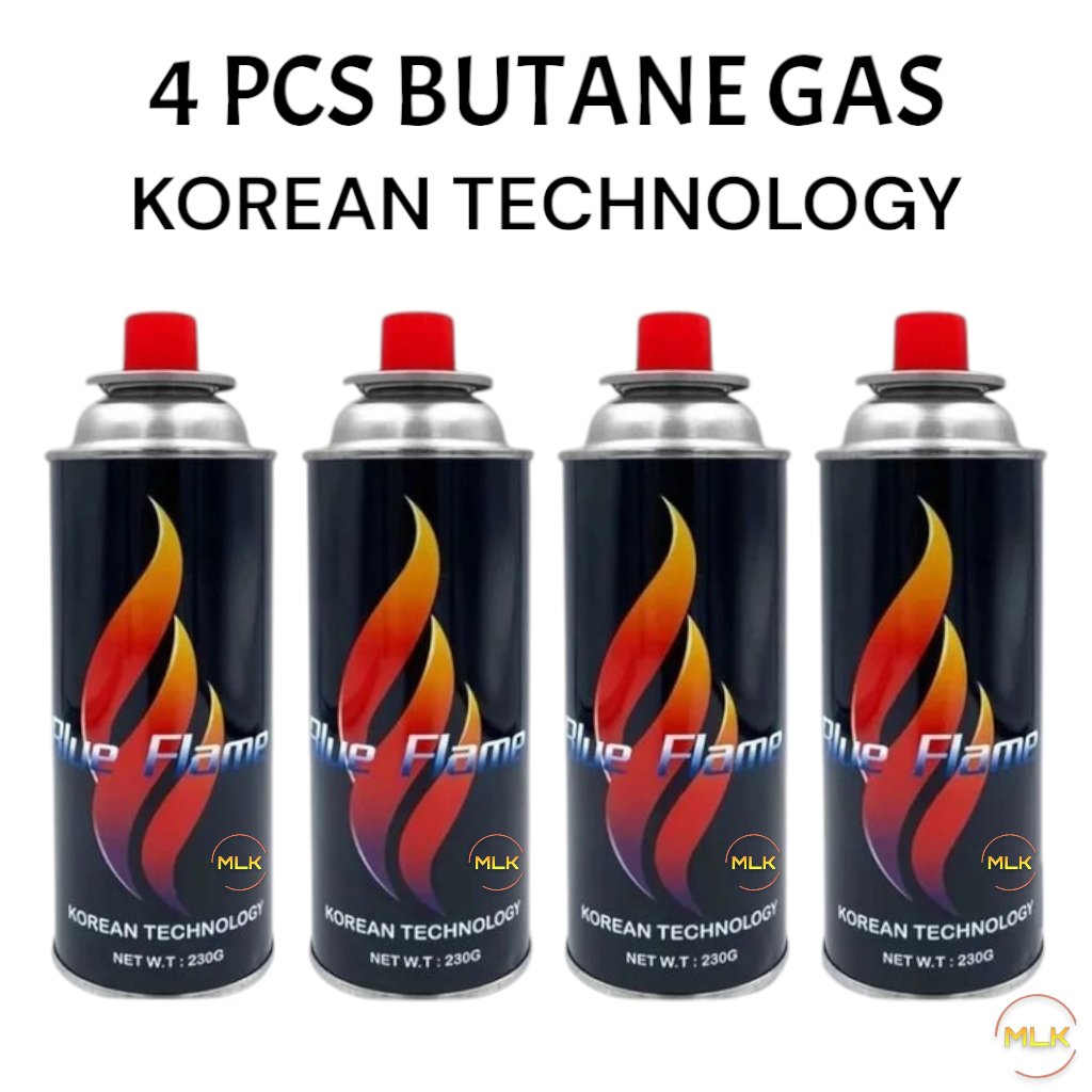 BUTANE GAS 4 PCS Refill/Cartridge Burner Butane Gas Outdoor Picnic ...