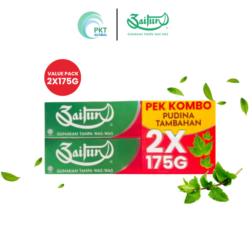 Zaitun Extra Mint Value Pack (PUDINA) Toothpaste (175g x 2) | Shopee ...