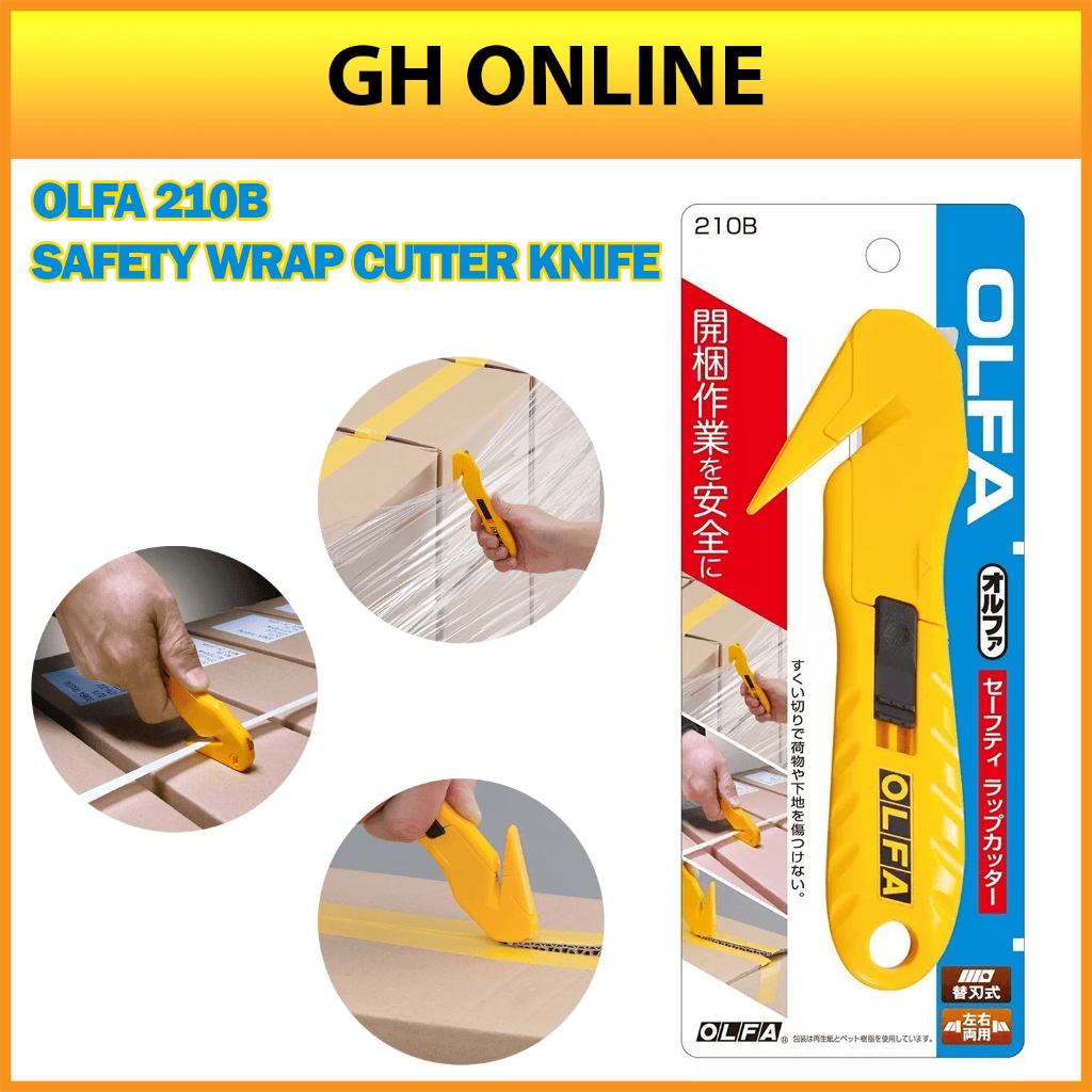 OLFA 210B SAFETY WRAP CUTTER KNIFE / OLFA XB210 REPLACEMENT BLADE (5 PCS) | Shopee Malaysia