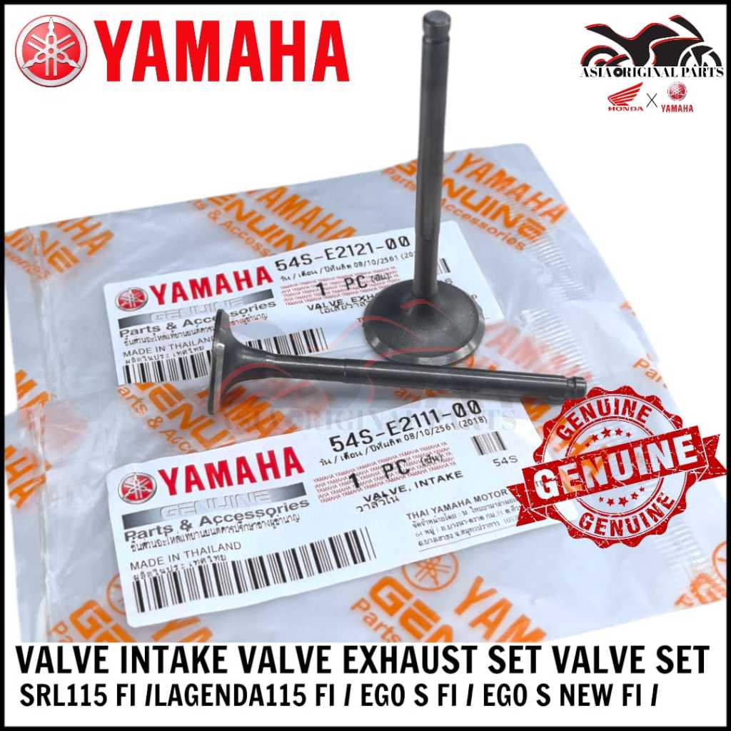ORIGINAL THAILAND YAMAHA SRL115 FI EGO S FI VALVE INTAKE VALVE EXHAUST ...