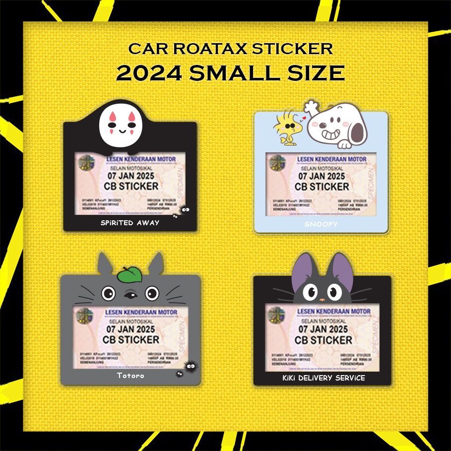 Spirited Way Snoopy Kiki Car Roadtax Small Sticker / Rk20 | Shopee Malaysia