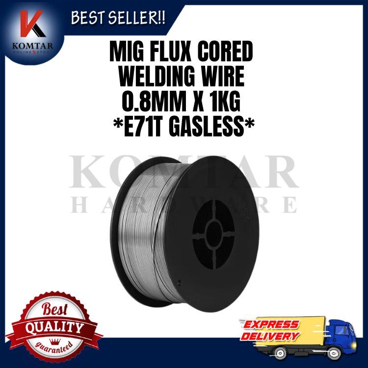 MIG FLUX CORED WELDING WIRE 0.8MM X 1KG *E71T GASLESS* | Shopee Malaysia