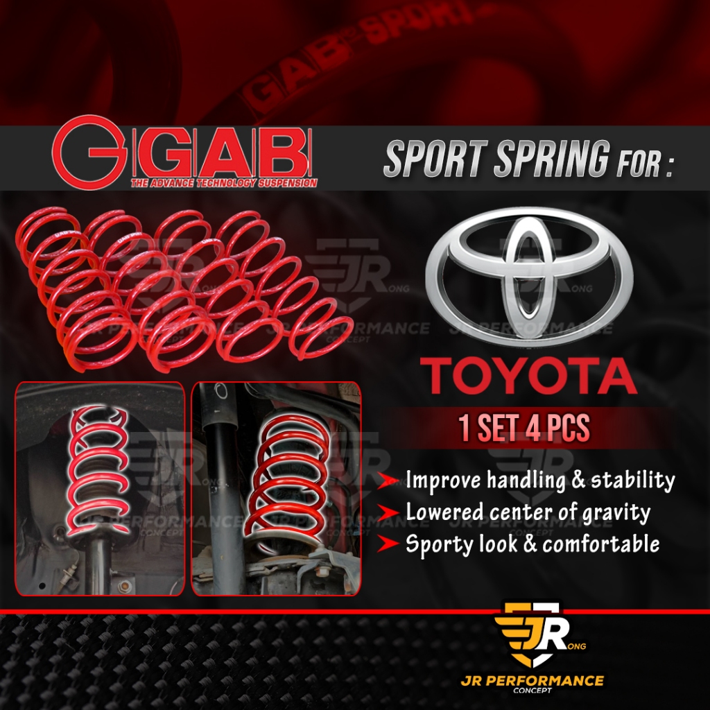 GAB SP Series Cool Sport Lowered Sport Spring Toyota Vios Yaris SEG ...