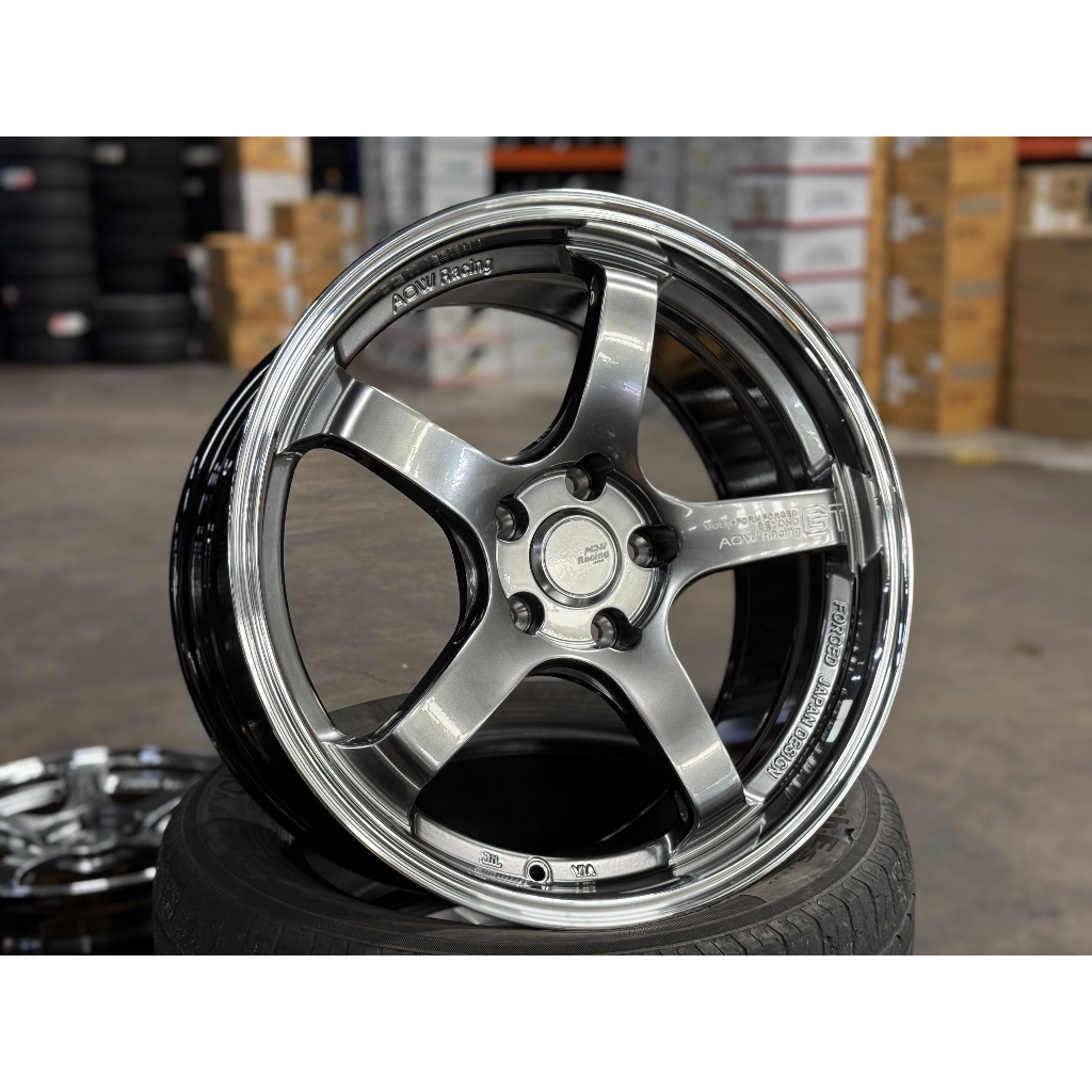 NEW 18X8.5J AOW GT Rim (set of 4) Hyper Black 5X112 for Mercedes GLA VW Passat Tiguan Audi Q3 ...