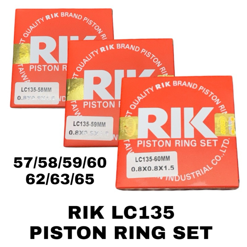 Rik Lc135 Y15zr Fz150i Piston Ring 57585960626365687072mm 6836