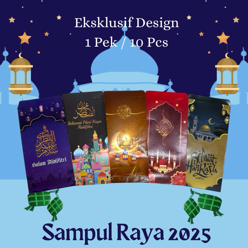 Sampul Duit Raya 2025 Design 【10pcs per packet】 Exclusive Design ...