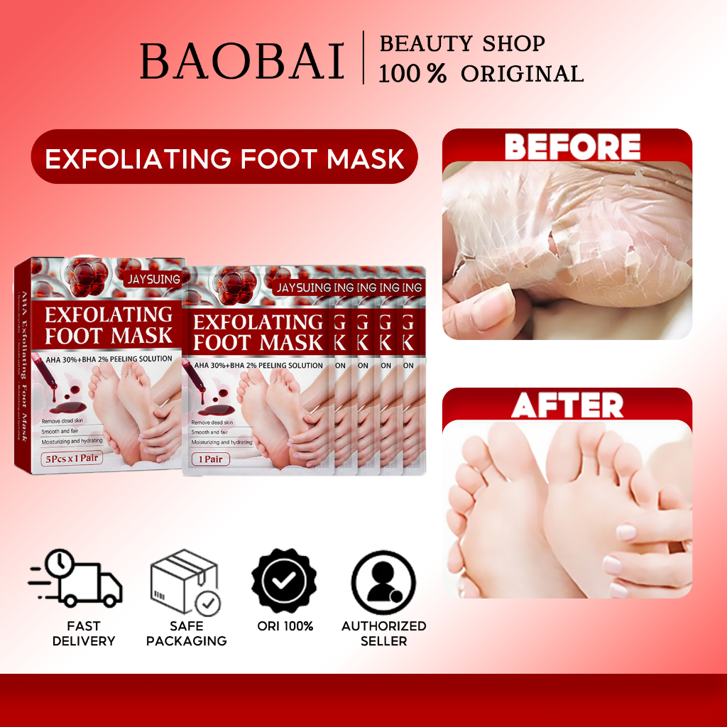 Jaysuing AHA Exfoliating Foot Mask Moisturizes the Skin Exfoliates Dead ...