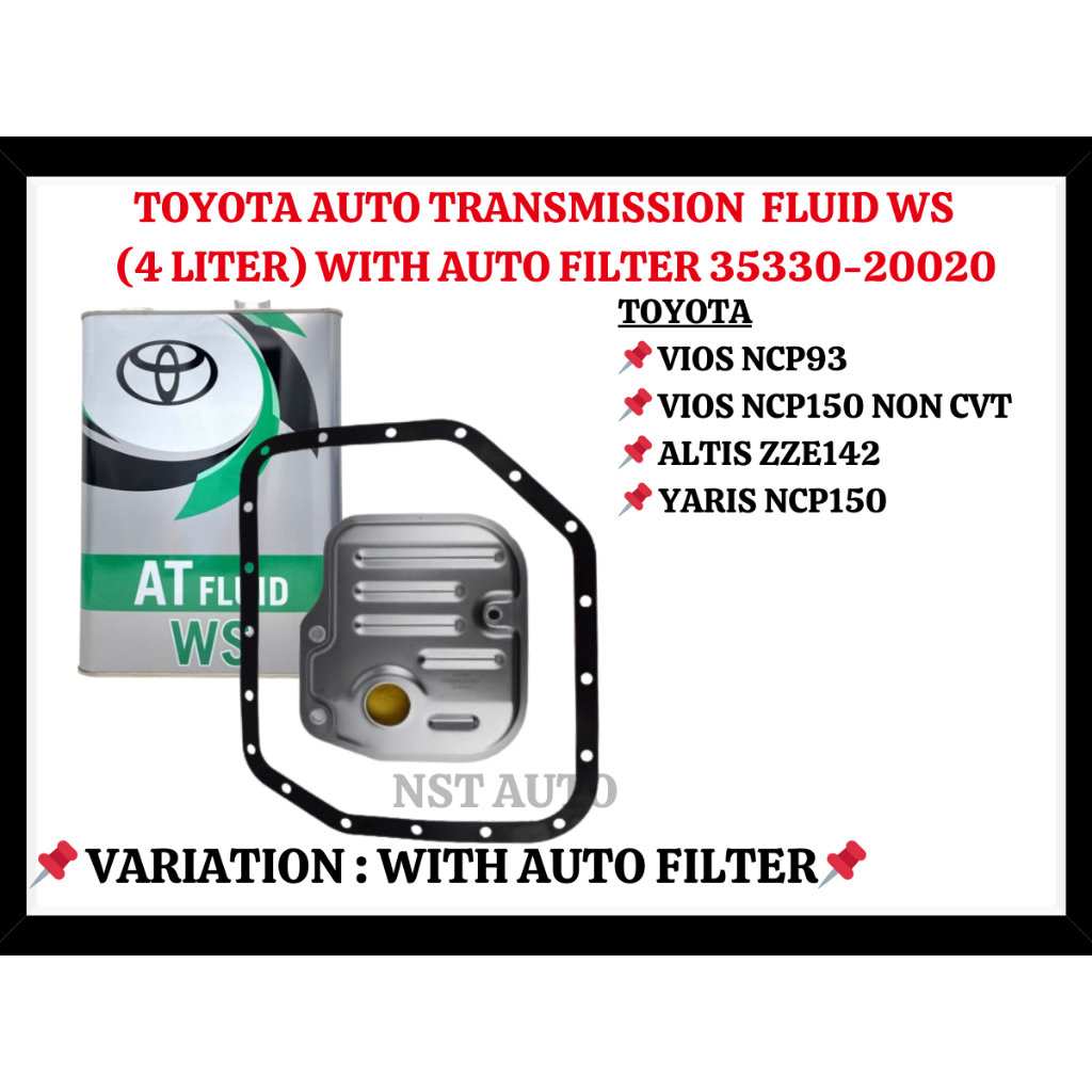 Toyota ATF WS 4Liter Auto Transmission Fluid WS 08886-02305 (VARIATION ...