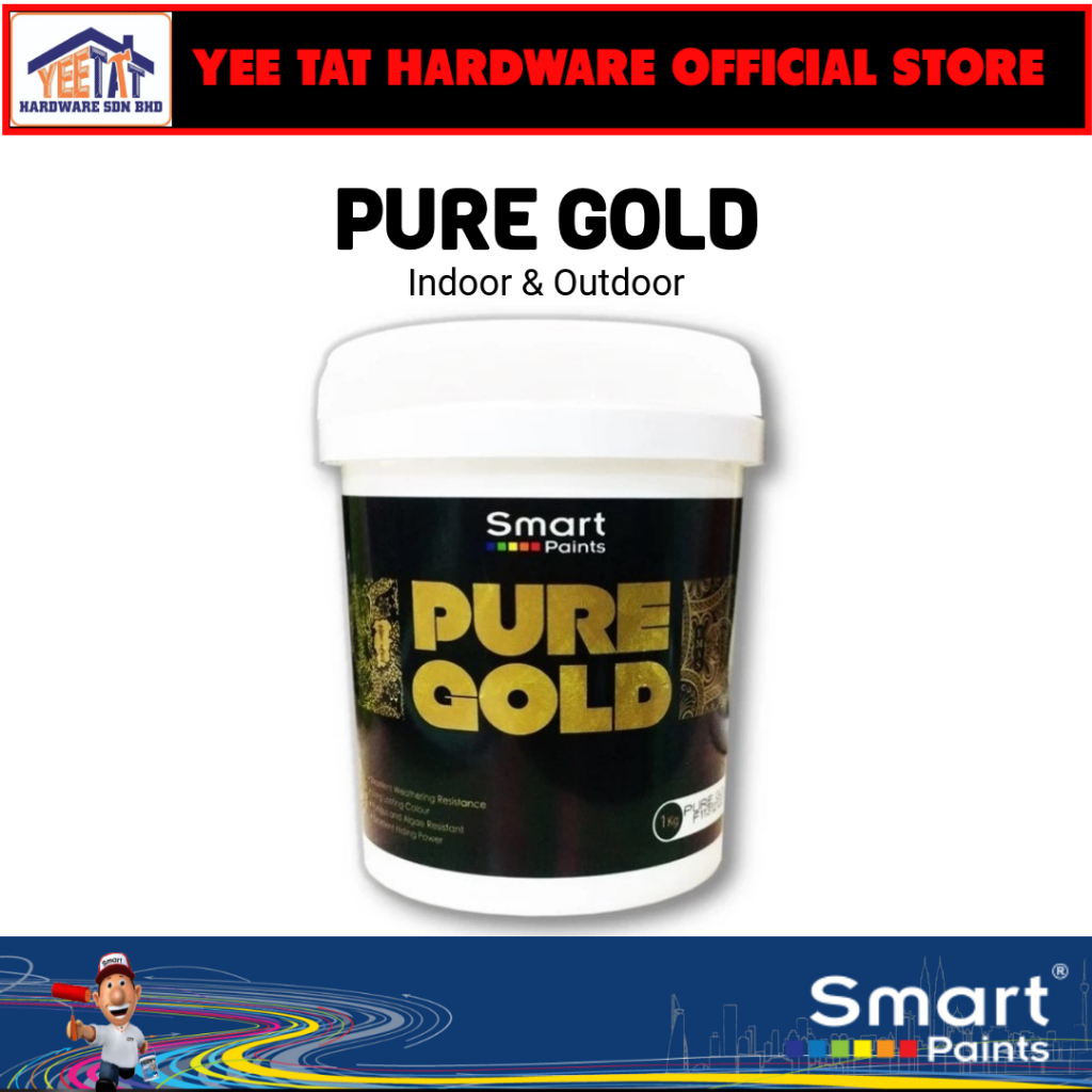 [ SMART PAINTS ] Pure Gold Premium Quality Full Acrylic Water-based ...