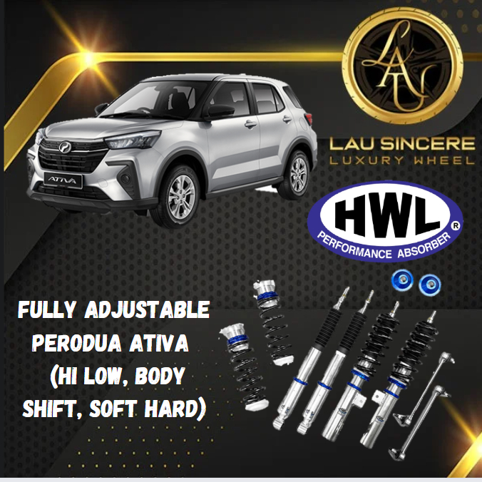 HWL PERODUA ATIVA Fully Adjustable (Hi Low, Body Shift, Soft Hard ...