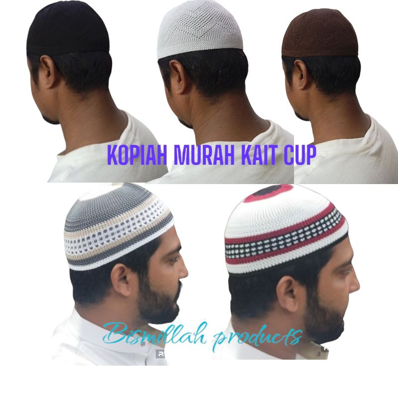 KOPIAH MURAH KOPIAH KAIT CUP DEWASA DAN KANAK KANAK LEMBUT FREE SIZE ...