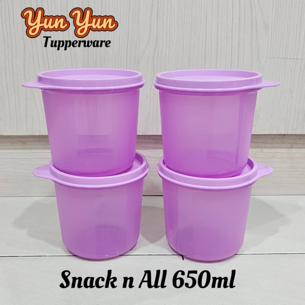 Tupperware Snack N All (2 PCS / 4 PCS) 650ml - Purple | Shopee Malaysia