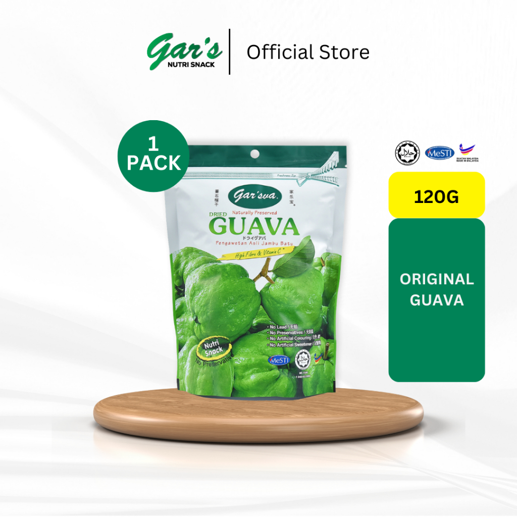 [SINGLE] Gar’sva Naturally Preserved Guava 120g/60g/25g / Dried Guava ...