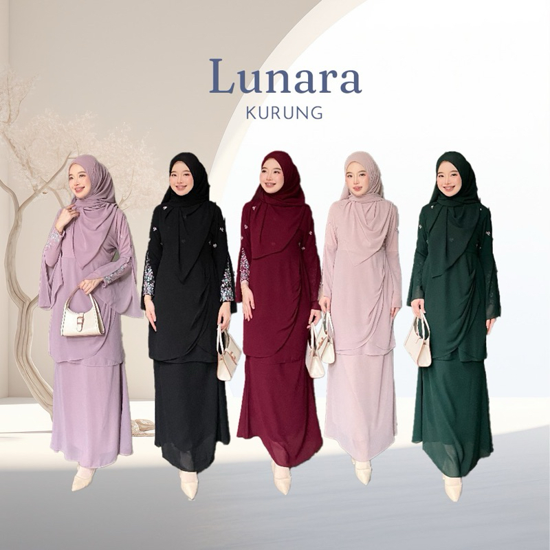 RAYA 2025 SERIES Rayyan Haya’ Lunara Chiffon Kurung with Matching ...